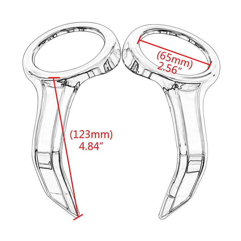 Motorcycle Fog Light Trim Rings for Honda Goldwing F6B GL1800 2018-202 ...