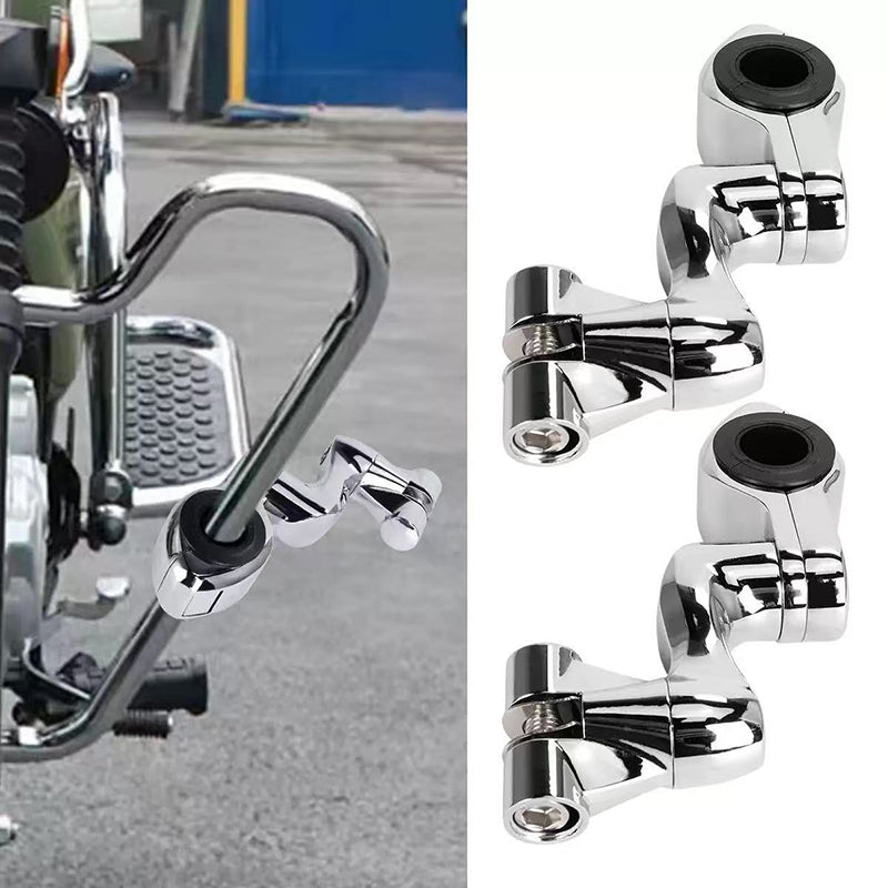 Universal Highway Front Foot Rest Footpegs Mount Clamp for Harley ...