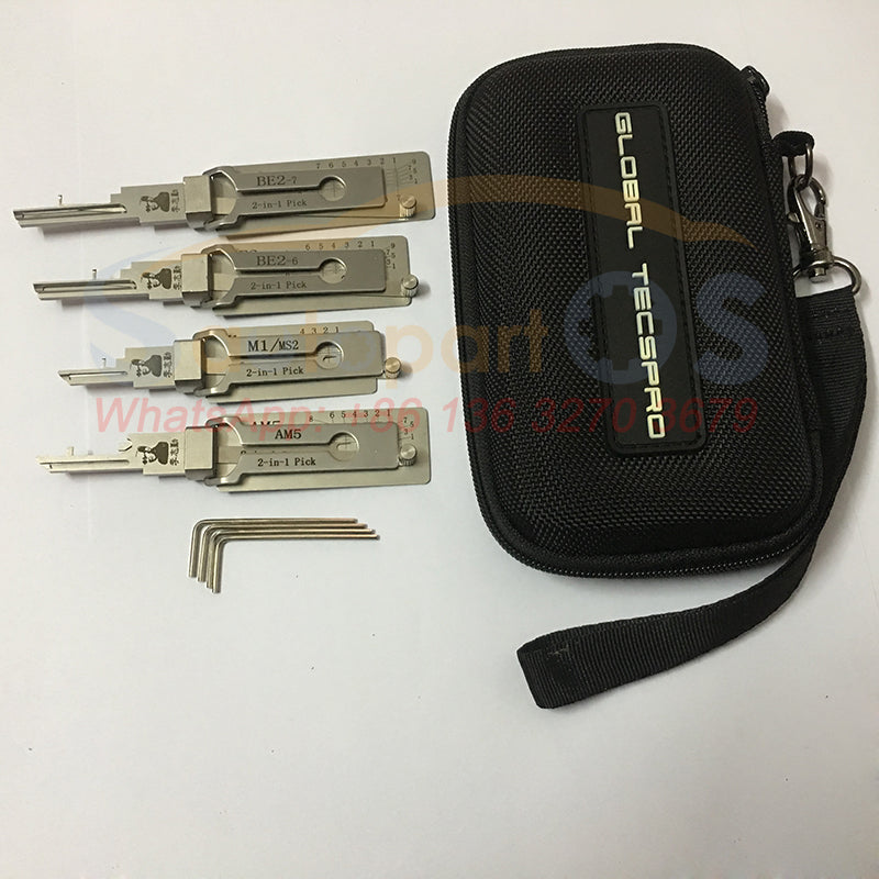 4pcs/lot Original Lishi Lock Pick 2-in-1 Decoder (M1/MS2, AM5,BE2-6,BE ...