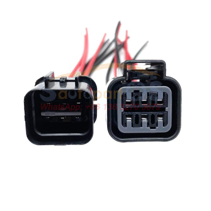 6-way 6 pin Female and Male Headlight Connector Pigtail for Kia 9221-0 ...