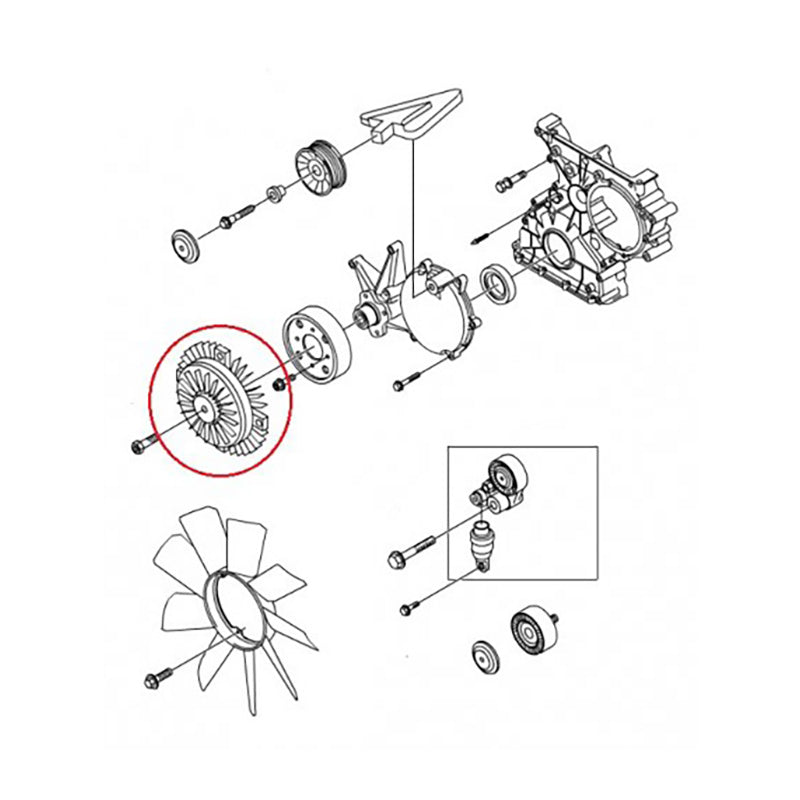 Genuine 6652000222 Fan Coupler Viscous Clutch for Ssangyong Kyron Acty ...