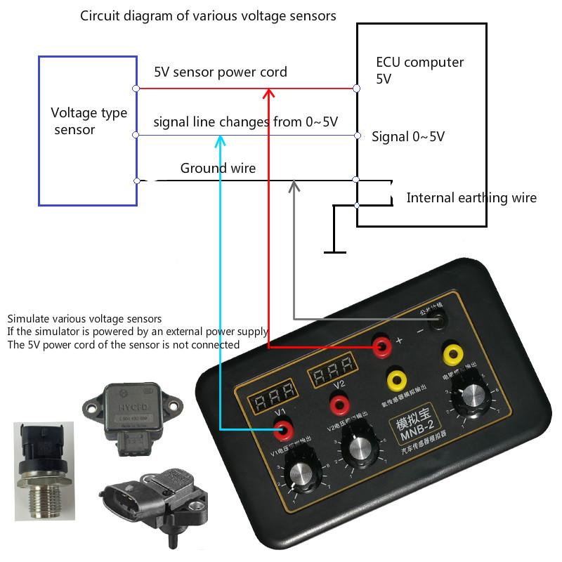 MNB-2 Oxygen Oil Sensor Simulator Automobile Signal Generator Voltmete ...