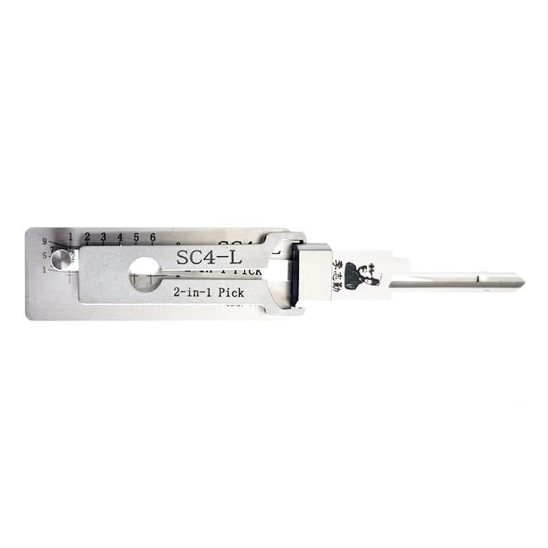 Original Lishi SC4-L 2-in-1 Lock Pick Decoder 6-Pin - Schlage Keyway T ...
